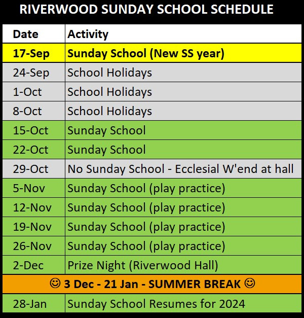 Sunday School Riverwood sunday-school-riverwood
